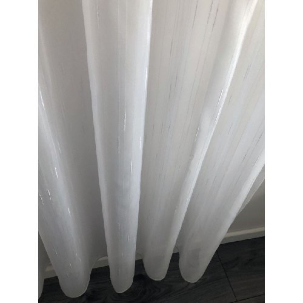 Vitrage gordijnen met streepjes wit