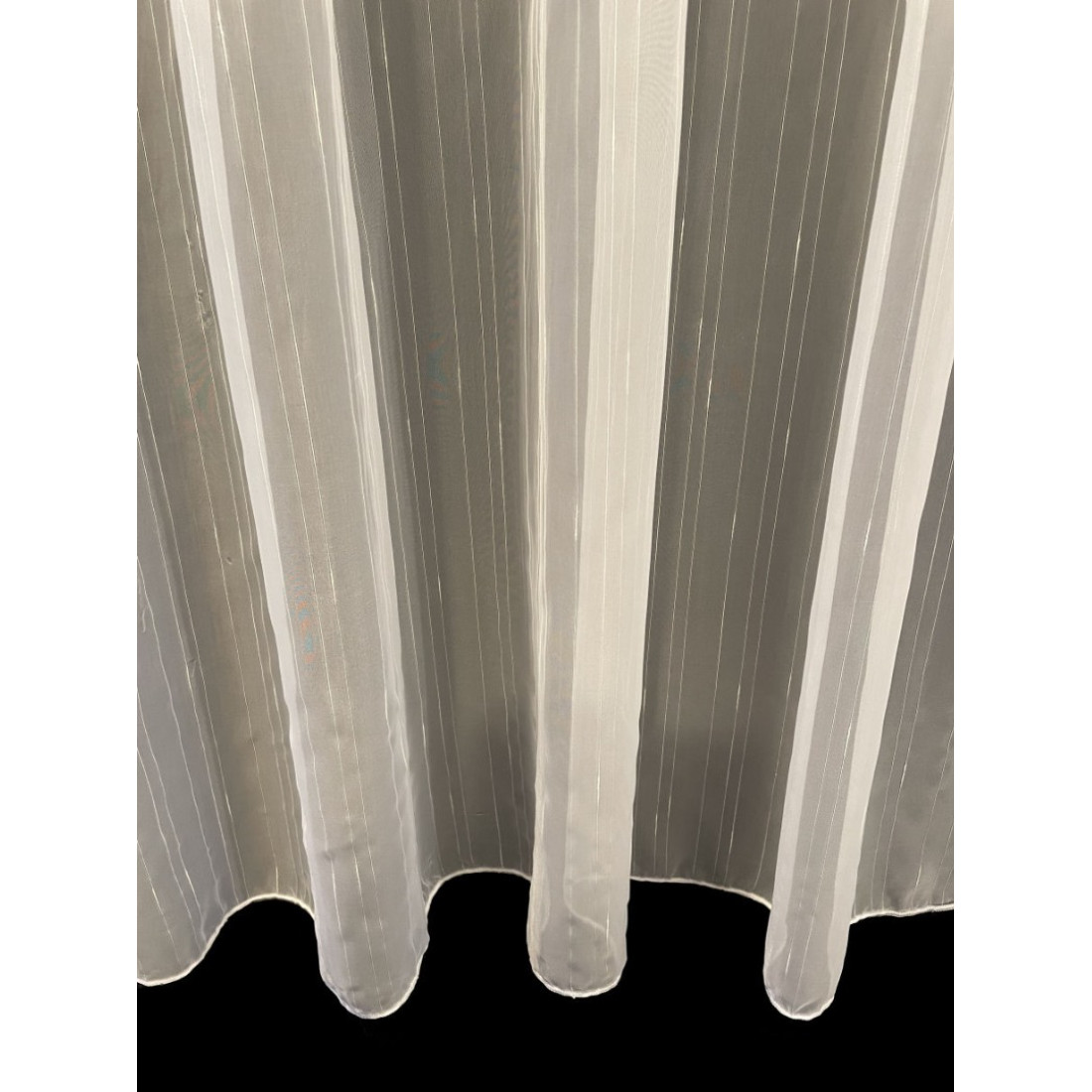 Vitrage gordijnen met streepjes creme