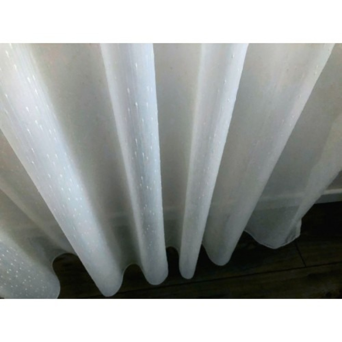 Vitrage gordijnen met rain streepjes wit